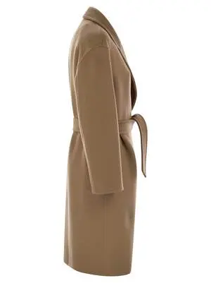 Max Mara Melinda Cashmere Midi Coat With Belt - Brown