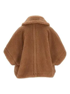 Max Mara Newterzo Teddy Hood Cape - Brown