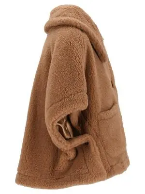 Max Mara Newterzo Teddy Hood Cape - Brown
