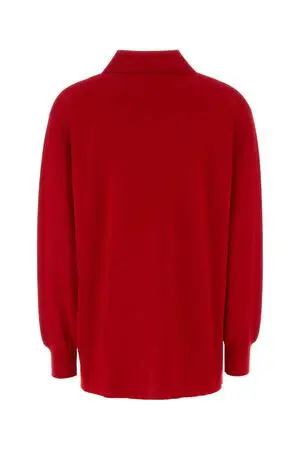 Loewe Red Stretch Cashmere Blend Polo Shirt