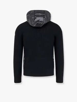 Moncler Down Jacket With Virgin Wool Inserts