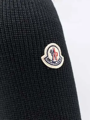 Moncler Down Jacket With Virgin Wool Inserts