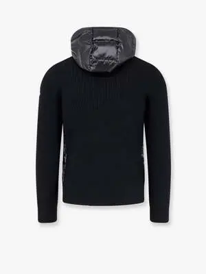 Moncler Down Jacket With Virgin Wool Inserts - Multicolor