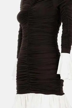 ROTATE BY BIRGER CHRISTENSEN Mini Ruched Dress