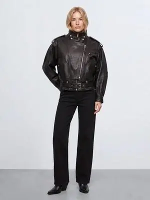 Isabel Marant Étoile Farza-gb Leather Jacket - Black