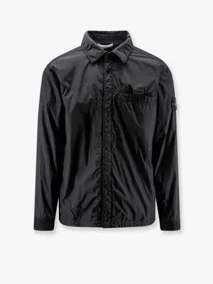 Stone Island Stone Island Men Crinkle Reps Recycled Nylon Jacket Black