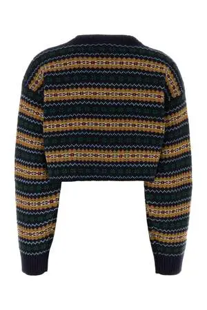 Miu Miu Embroidered Wool Sweater - Multicolor