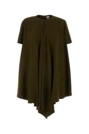 Loewe Stretch Cady Mini Dress - Green