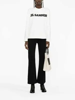 JIL SANDER Cotton Sweatshirt With Logo Print