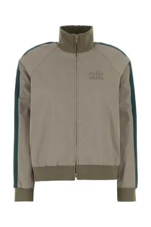 Miu Miu Dove Grey Cotton Jacket - Gray