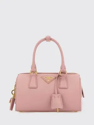 Prada Prada Women Mini Saffiano Leather Bag With Lock And Key Prada Pink