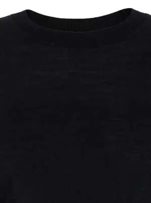 P.a.r.o.s.h Black Crewneck Long Sleeve Sweater In Fabric - Multicolor
