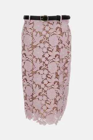 SELF-PORTRAIT Self-Portrait Women Lace Midi Skirt Multicolor