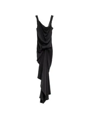 Rick Owens Long Draped Cady Dress