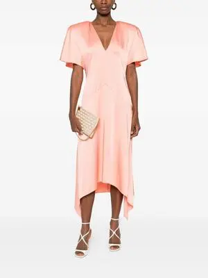 Stella McCartney Asymmetrical V-neck Midi Dress