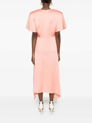 Stella McCartney Asymmetrical V-neck Midi Dress
