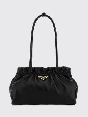 Prada Nappa Leather Shoulder Bag - Black