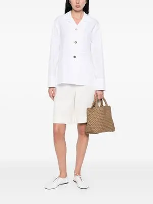 Max Mara Cotton And Linen Blend Shorts
