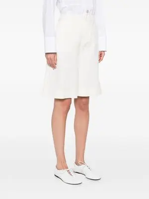 Max Mara Cotton And Linen Blend Shorts