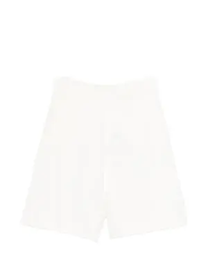 Max Mara S MAX MARA Cotton And Linen Blend Shorts Multicolor