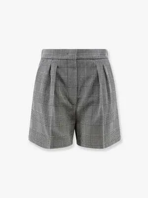 Max Mara Virgin Wool Prince Of Wales Check Shorts - Multicolor