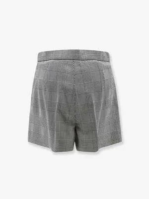 Max Mara Virgin Wool Prince Of Wales Check Shorts - Multicolor