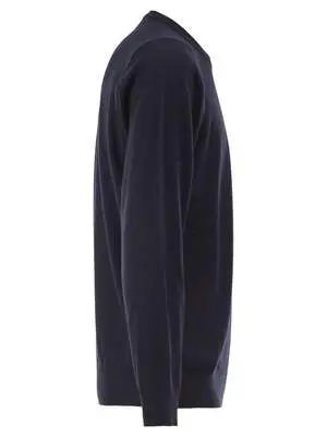 Stone Island Round-neck Jumper With Embossed Stitching - Blue