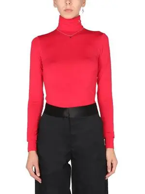 Raf Simons Turtle Neck Sweater - Red