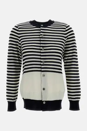 Junya Watanabe Round Neck Striped Cardigan - Multicolor