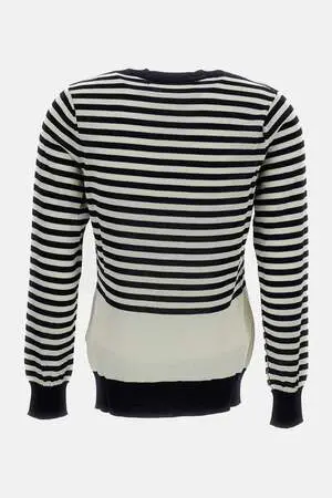 Junya Watanabe Round Neck Striped Cardigan