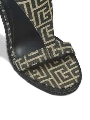 Balmain Anthem Wedge Espadrilles - Black
