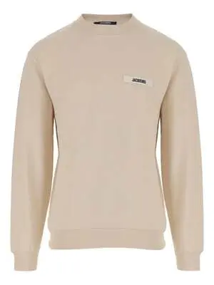 Jacquemus JACQUEMUS Grosgrain Logo Plaque Sweatshirt Brown