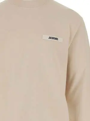 Jacquemus Grosgrain Logo Plaque Sweatshirt - Brown