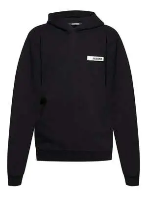 Jacquemus Cotton Hoodie - Black
