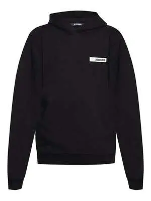 Jacquemus Cotton Hoodie - Black