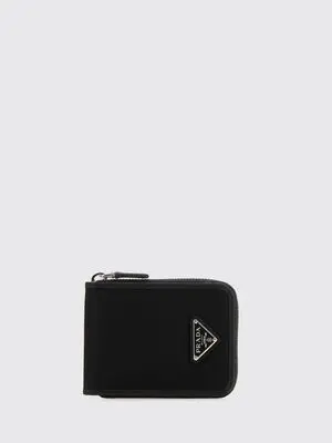 Prada Re-nylon Wallet With Logo - Black