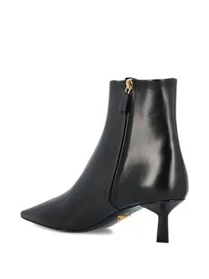 Prada Leather Pointed Ankle Boots