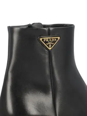 Prada Leather Pointed Ankle Boots