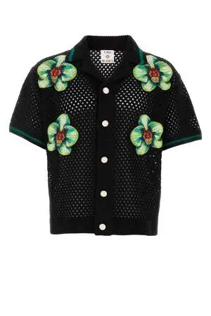 Casablanca Crochet Shirt - Black