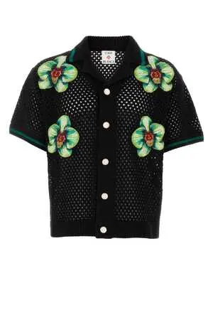 Casablanca Crochet Shirt - Black