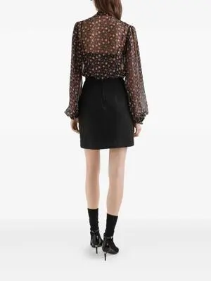 Dolce & Gabbana Silk Floral Print Blouse