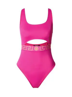 Versace One-piece Swimsuit With Greca Border - Multicolor