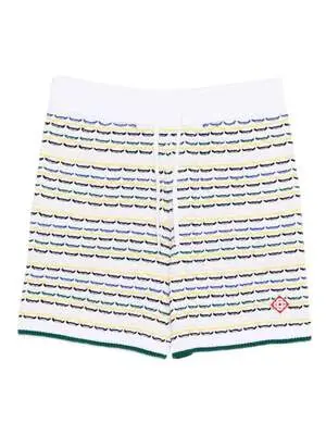 Casablanca Graphic Patterned Cotton Shorts - Multicolor