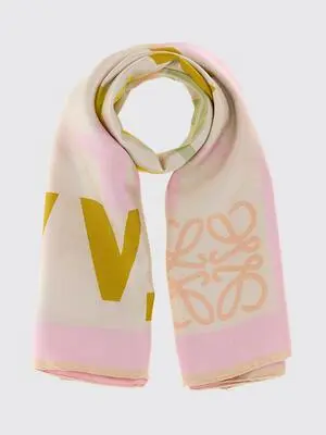 Loewe Printed Silk Scarf - Pink