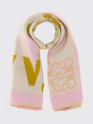 Loewe Printed Silk Scarf - Pink