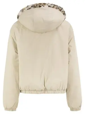 Moose Knuckles Eaton Bunny Gold Reversible Hooded Jacket - Cream