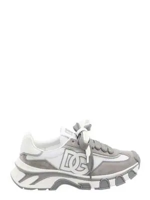 Dolce & Gabbana Nylon And Calfskin Sneakers With Dg Patch
