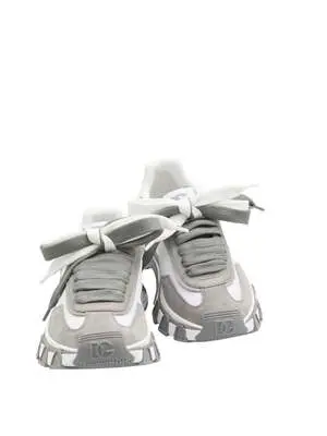 Dolce & Gabbana Nylon And Calfskin Sneakers With Dg Patch