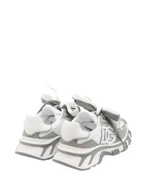 Dolce & Gabbana Nylon And Calfskin Sneakers With Dg Patch