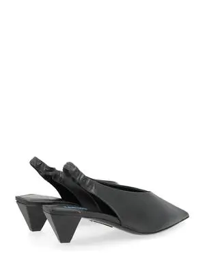 Loewe Origami Cubic Lambskin Slingbacks - Black